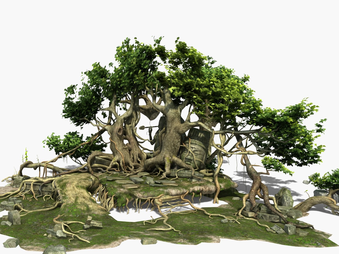 Temple Ruins Tree 3D model - TurboSquid 1965745