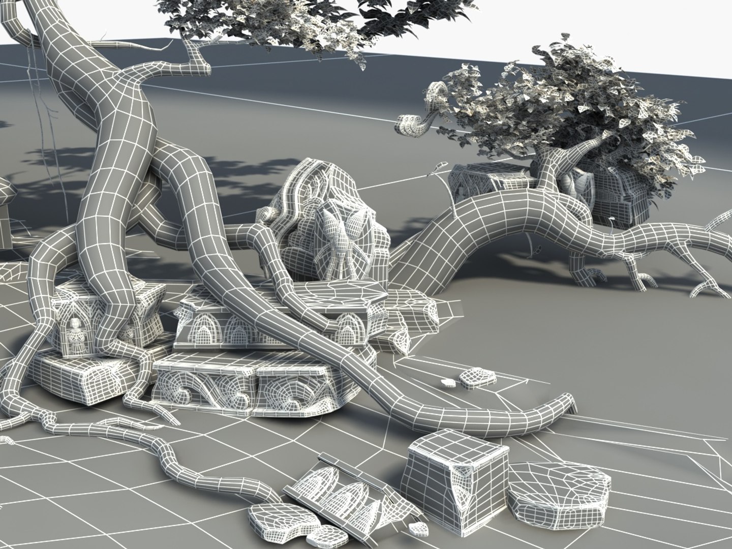 Temple Ruins Tree 3D model - TurboSquid 1965745