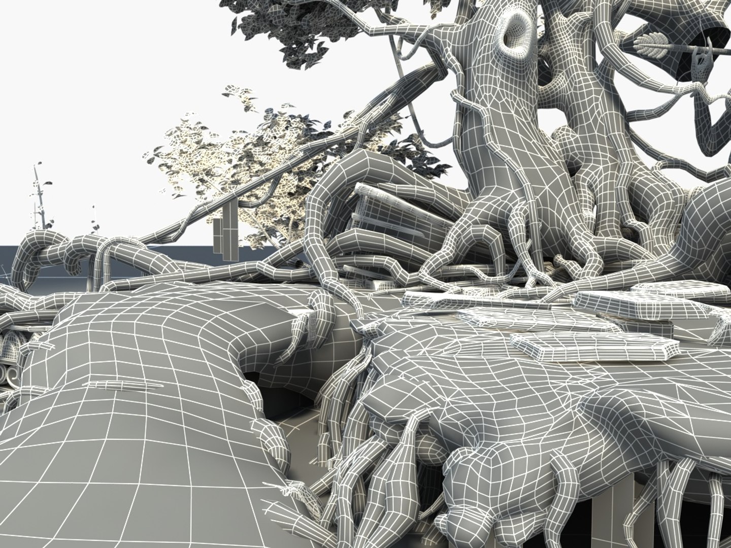Temple Ruins Tree 3D model - TurboSquid 1965745