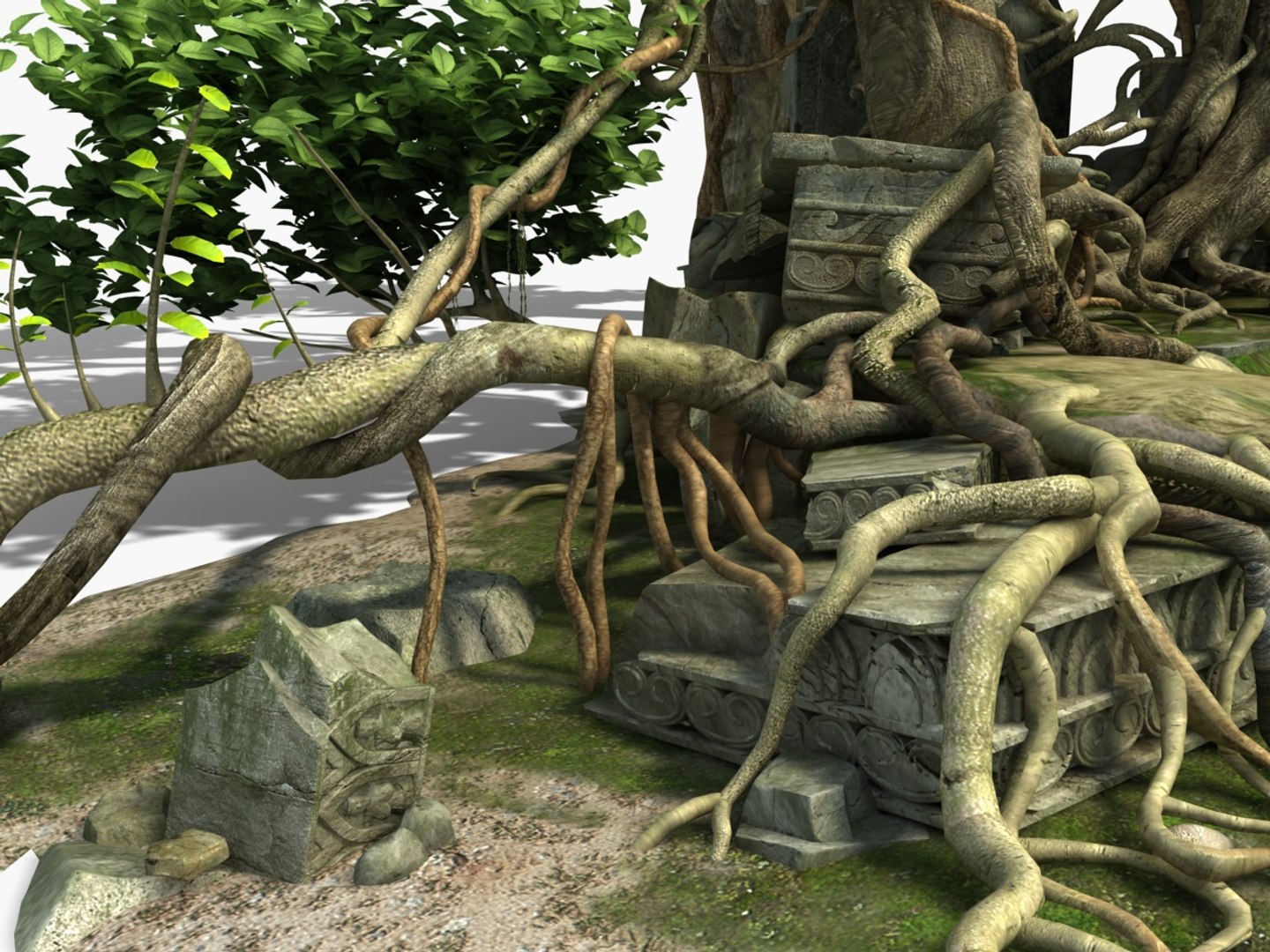 Temple Ruins Tree 3D model - TurboSquid 1965745
