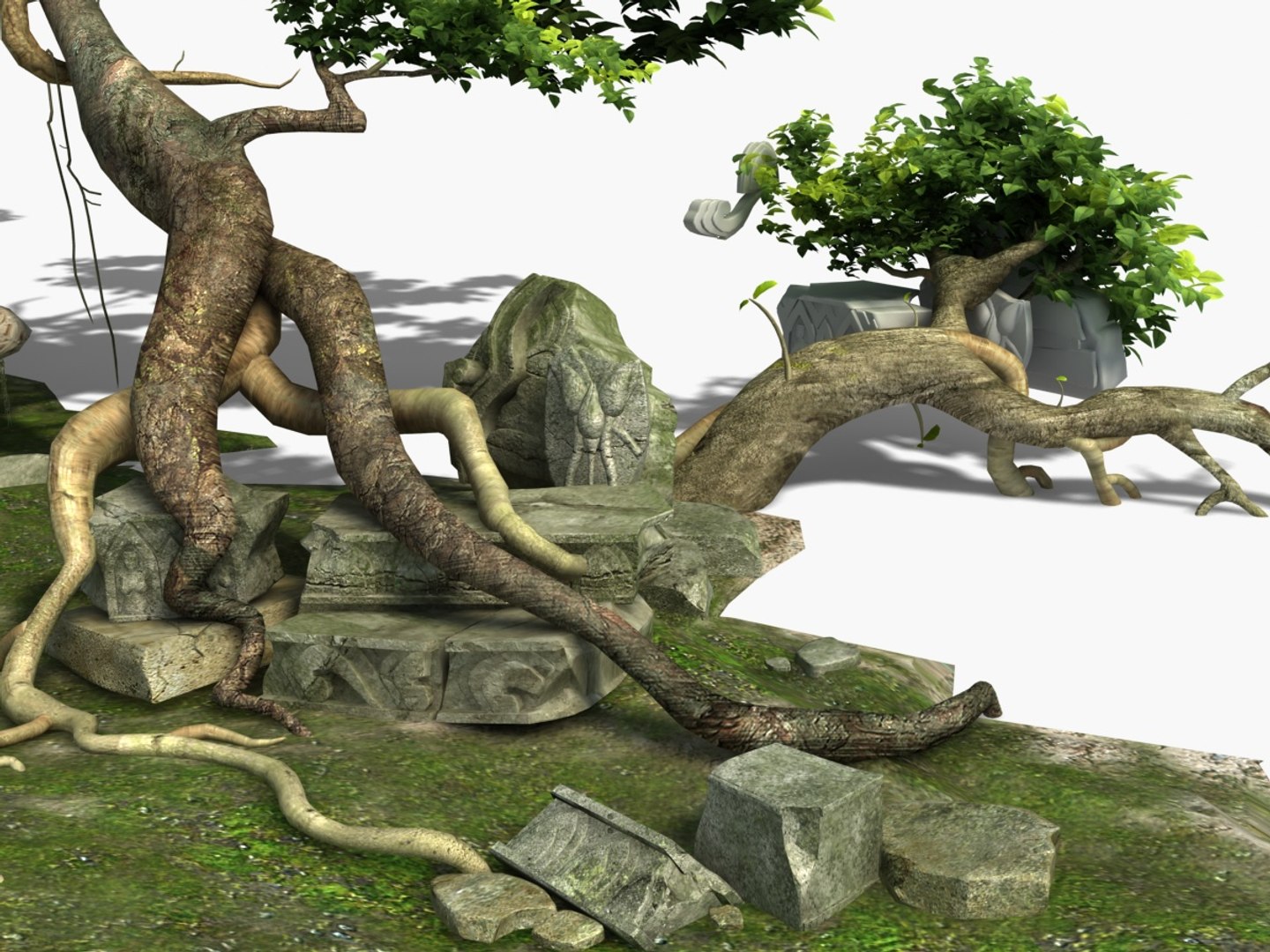 Temple Ruins Tree 3D model - TurboSquid 1965745