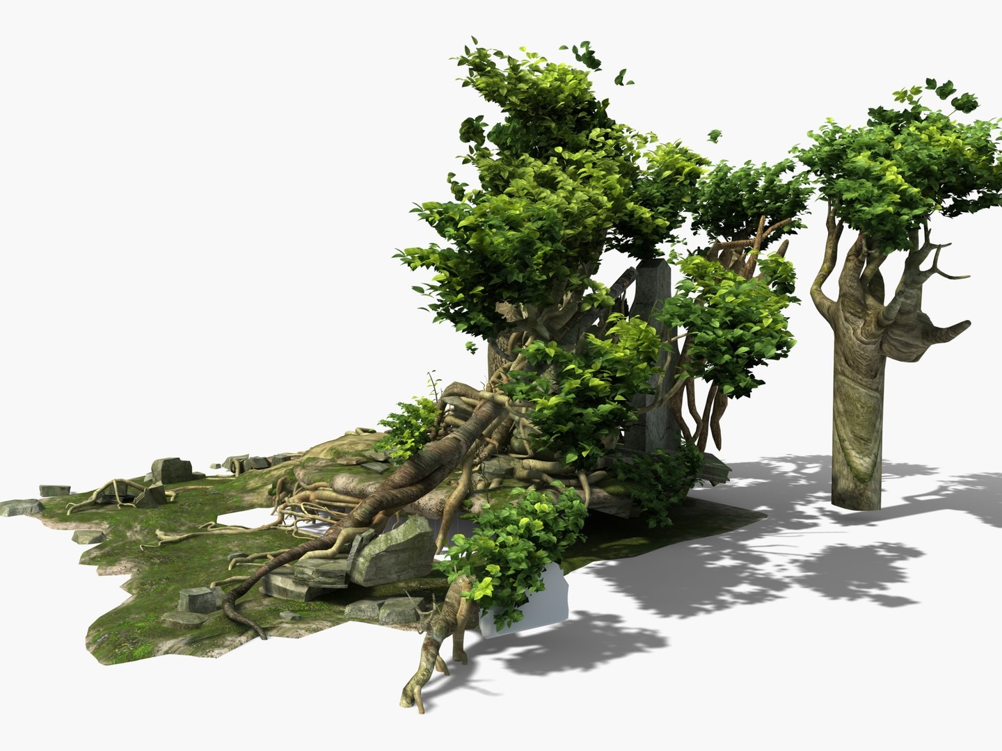 Temple Ruins Tree 3D model - TurboSquid 1965745