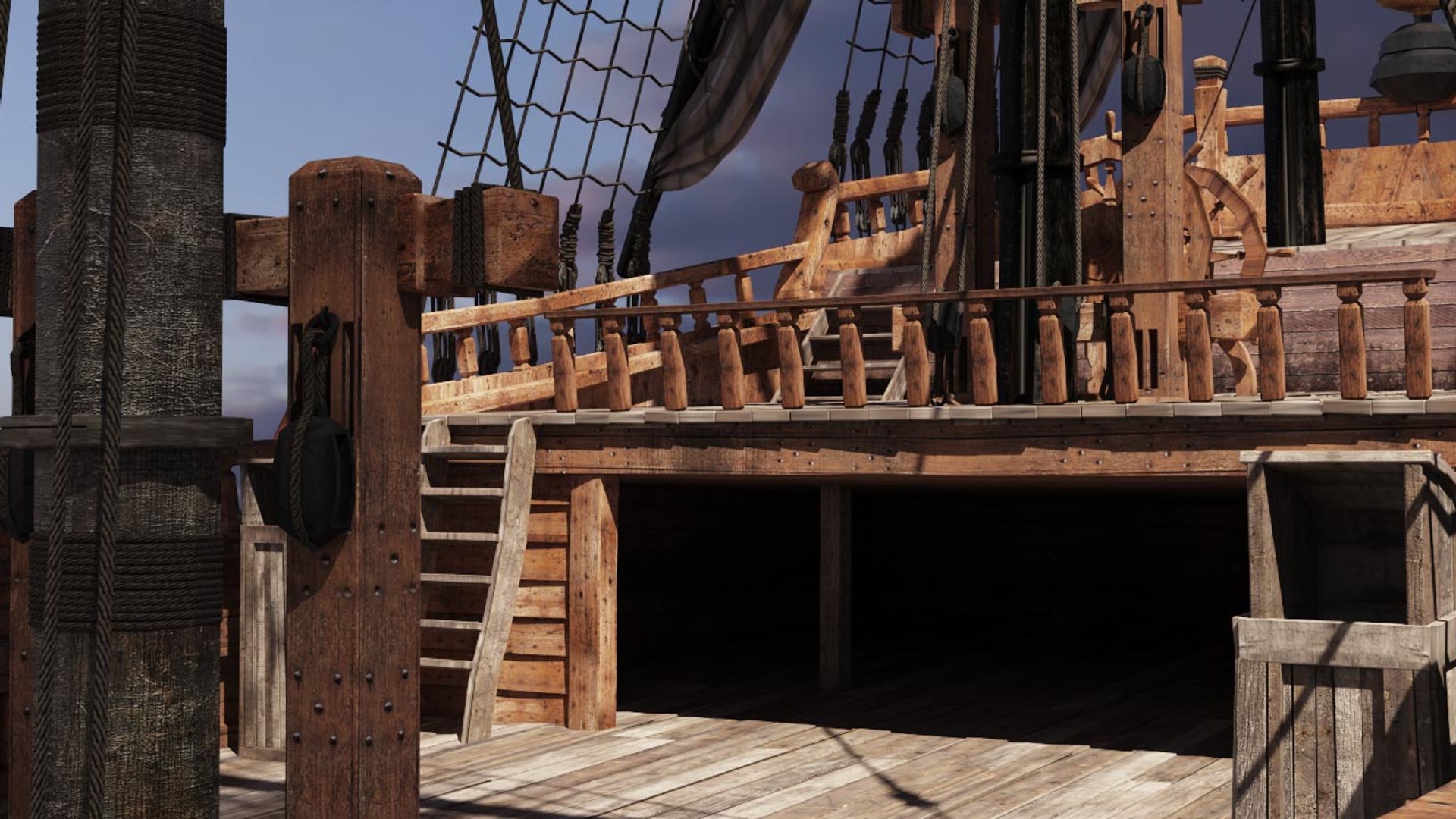 Galleon Ship Model - TurboSquid 1493310