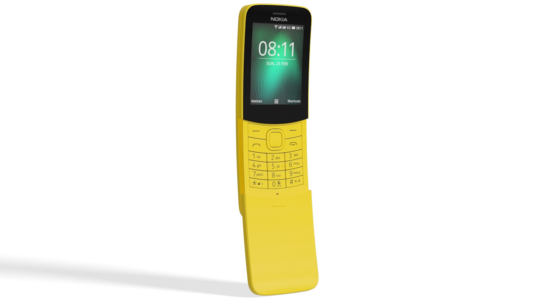 Realistic Nokia 8110 Yellow 3D - TurboSquid 1281077