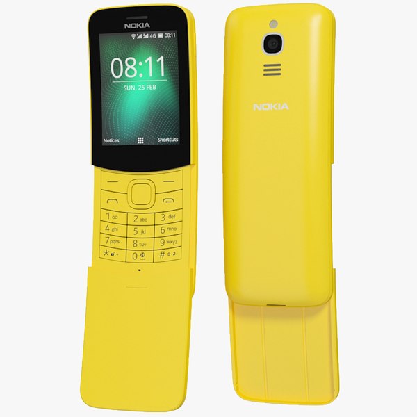 Realistic nokia 8110 yellow 3D - TurboSquid 1281077