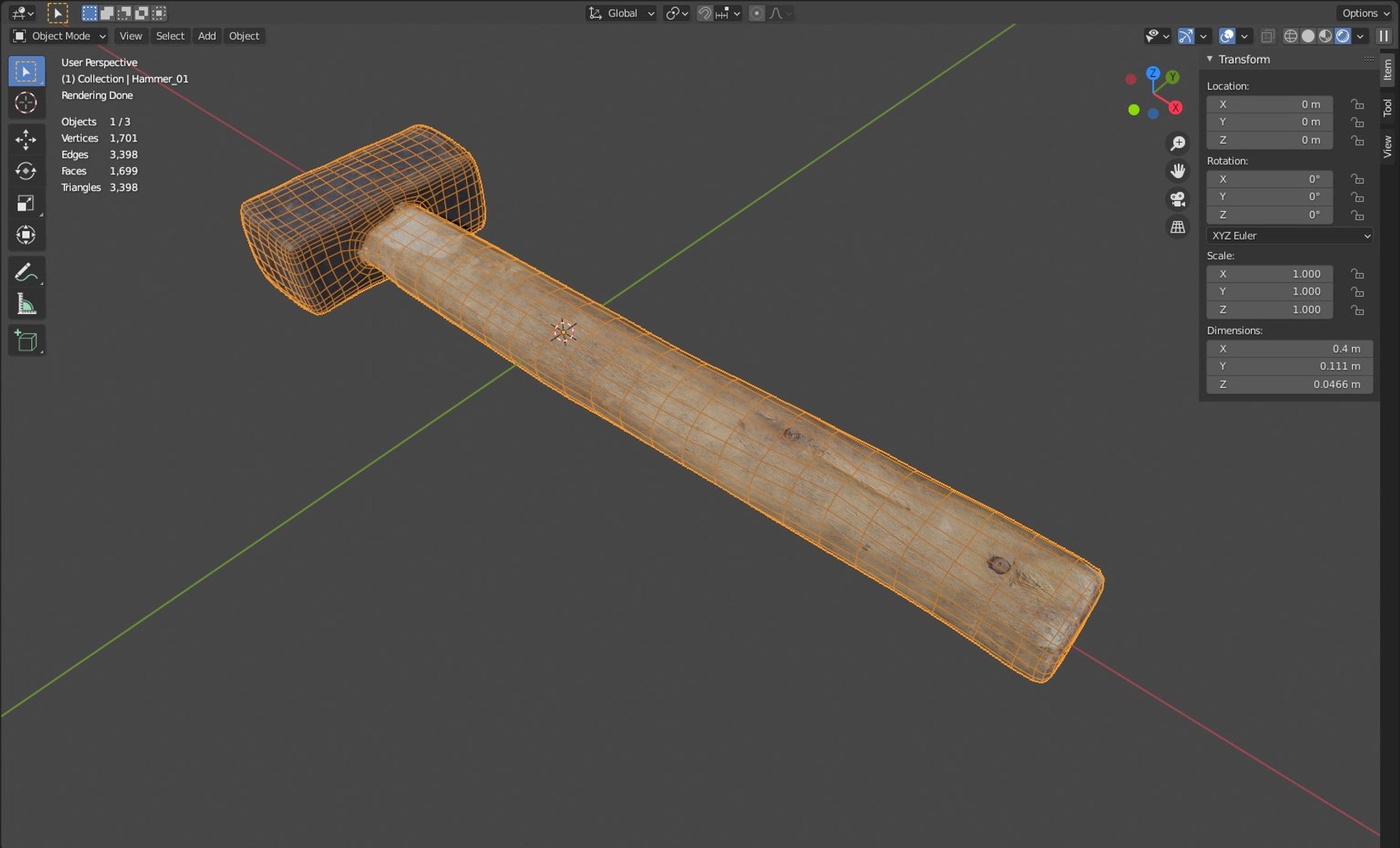 3D Hammer Pbr Model - TurboSquid 1712420