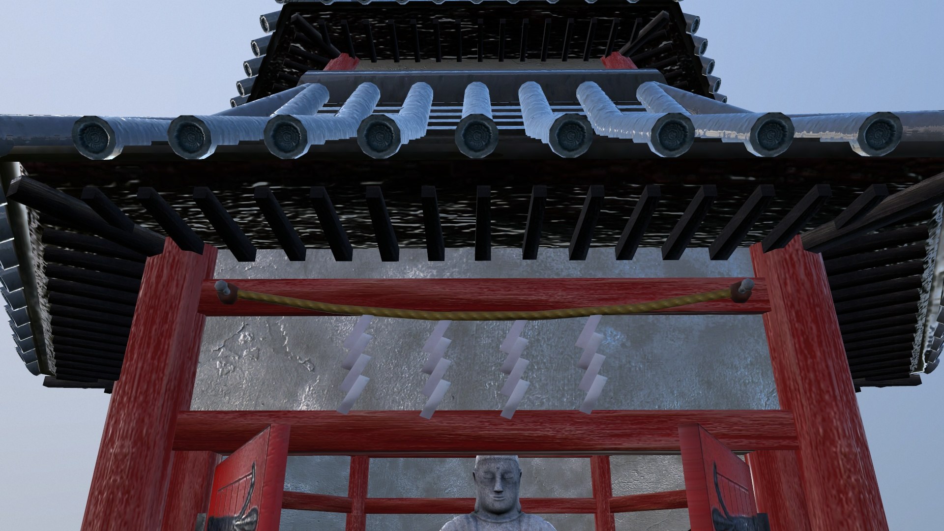 3d model small buddhist temple