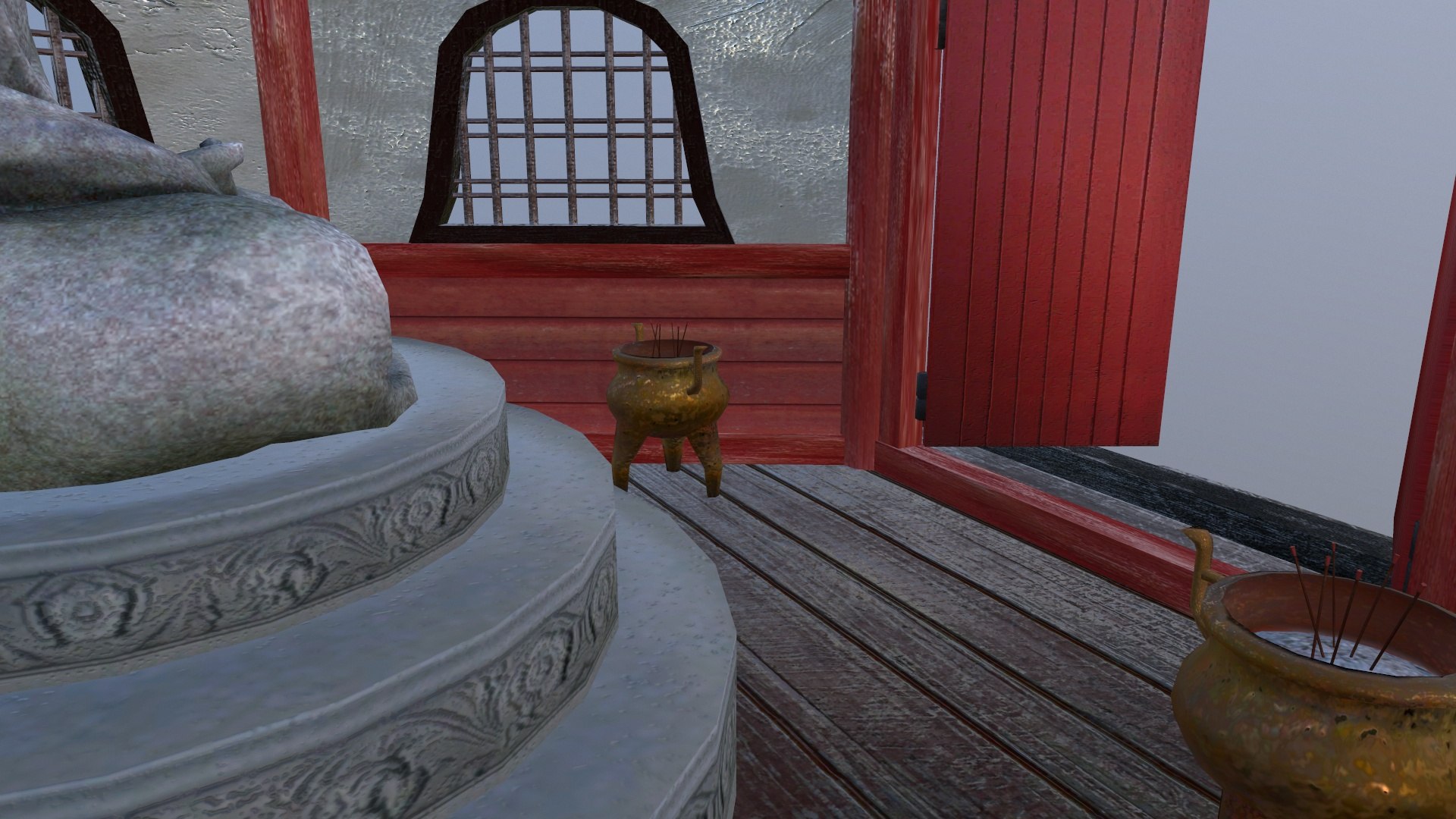 3d model small buddhist temple