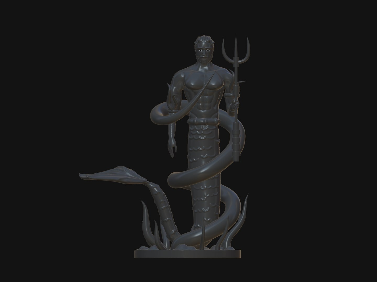 3D Model Poseidon Model With Weapon Design - TurboSquid 1991612