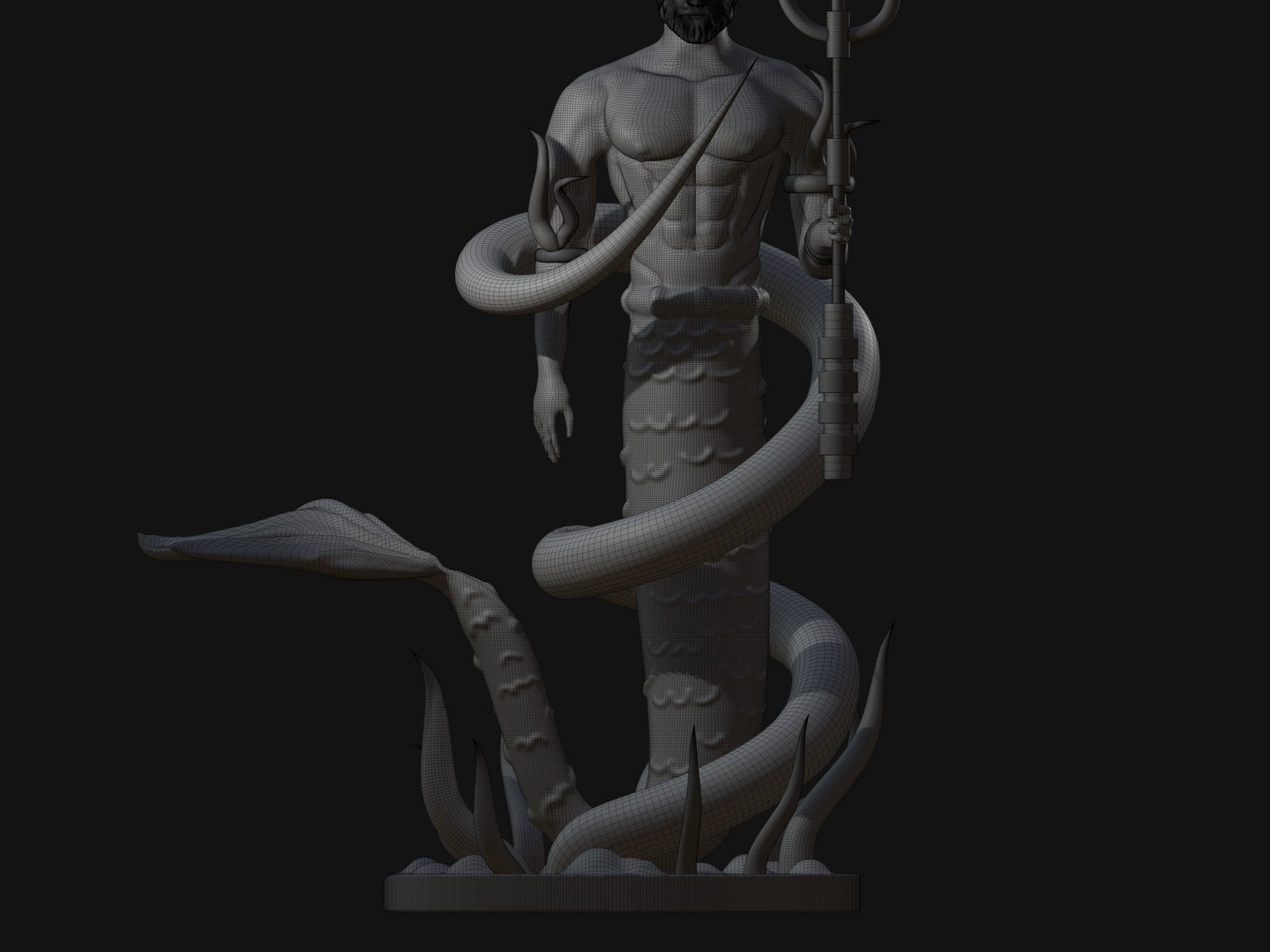 3D Model Poseidon Model With Weapon Design - TurboSquid 1991612