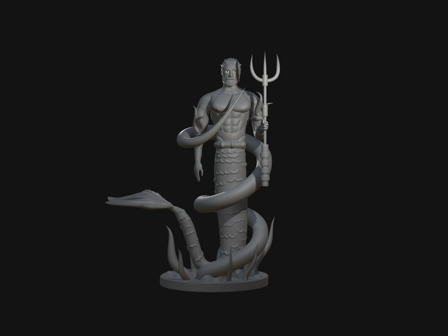 3D Model Poseidon Model With Weapon Design - TurboSquid 1991612
