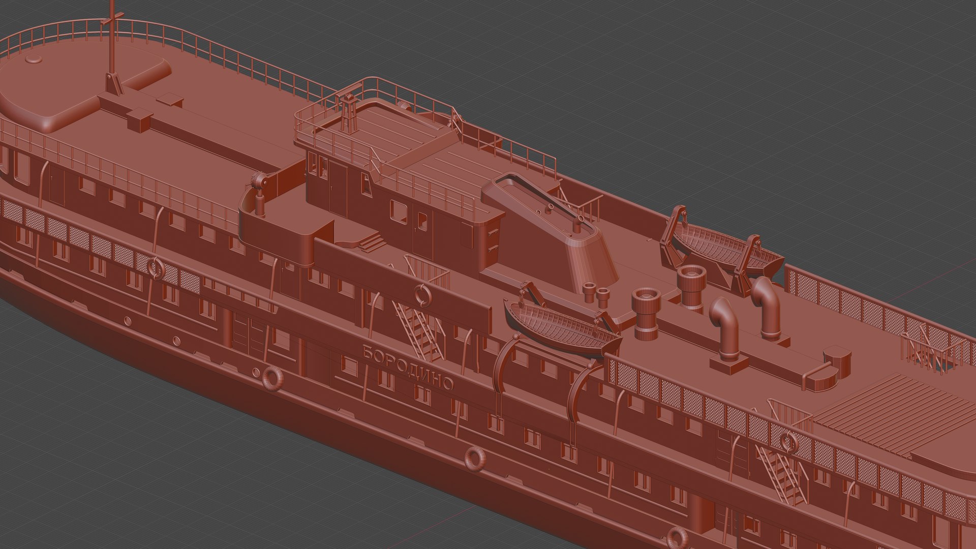 Motor Ship Borodino Project 305 3D Model - TurboSquid 2224801