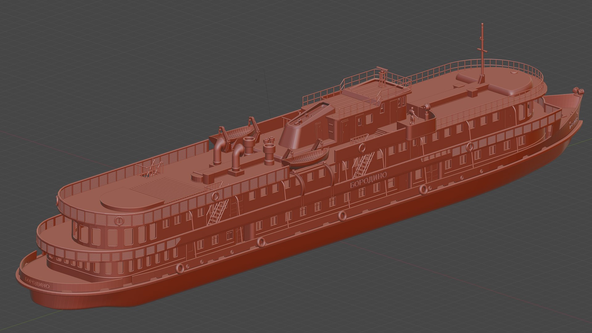Motor Ship Borodino Project 305 3D Model - TurboSquid 2224801