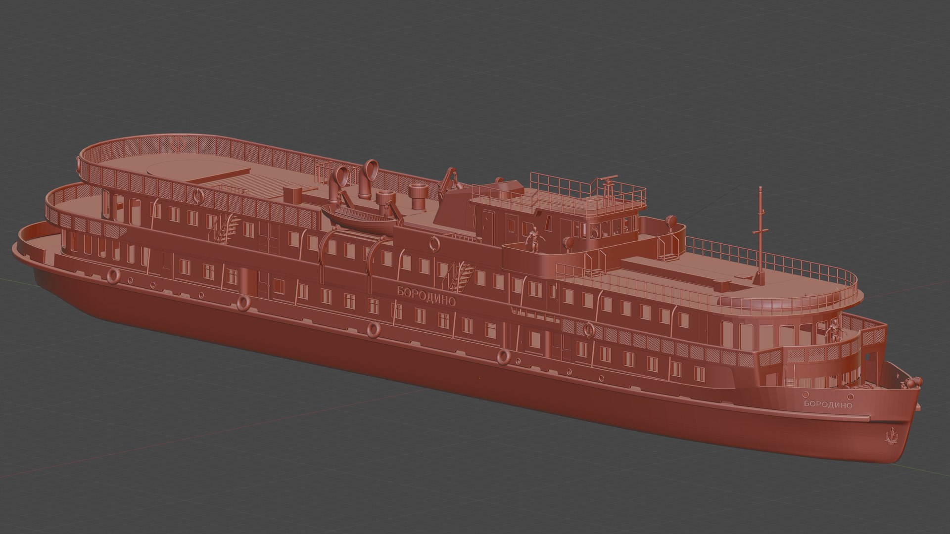 Motor Ship Borodino Project 305 3D Model - TurboSquid 2224801