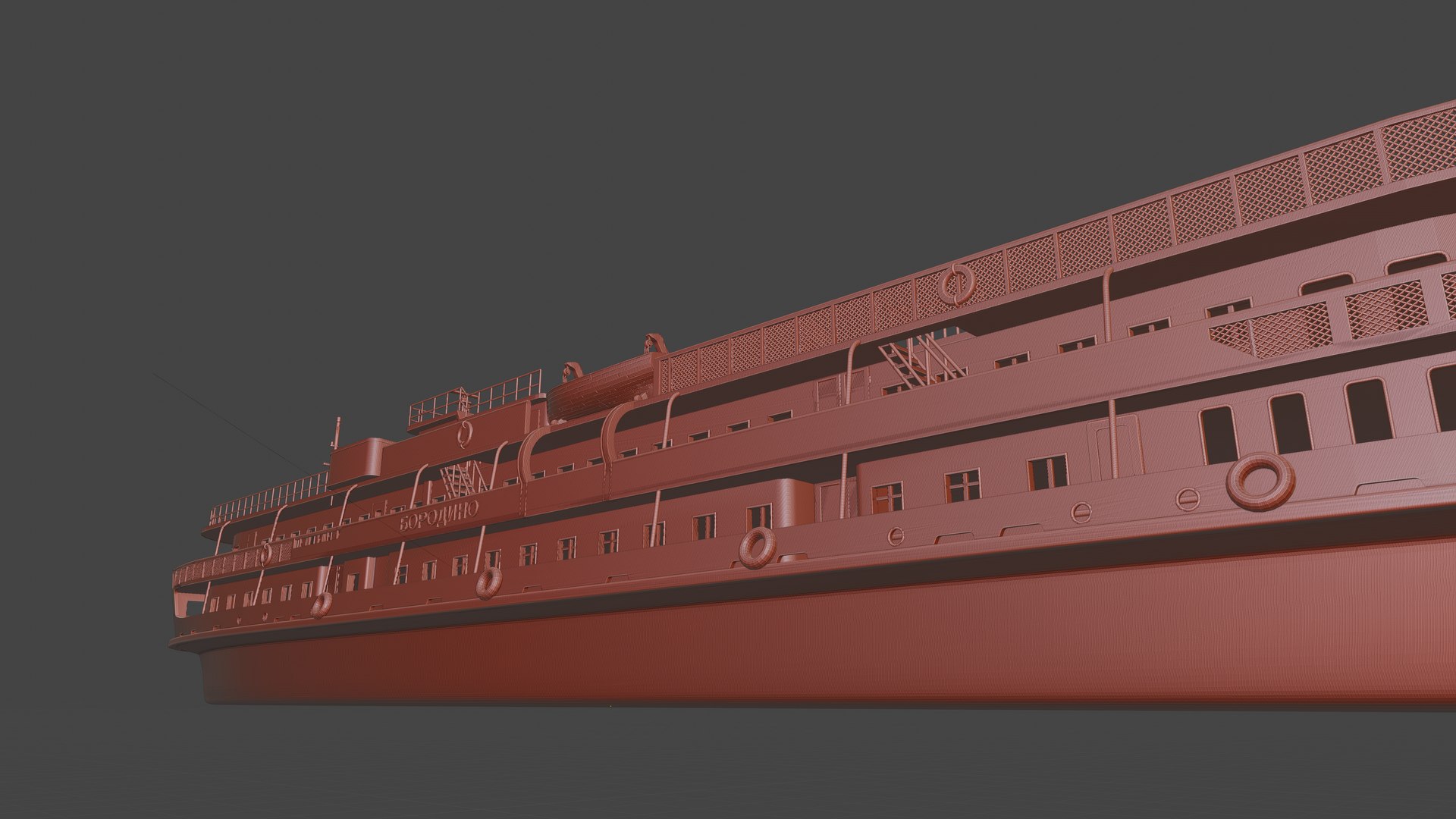 Motor Ship Borodino Project 305 3D Model - TurboSquid 2224801
