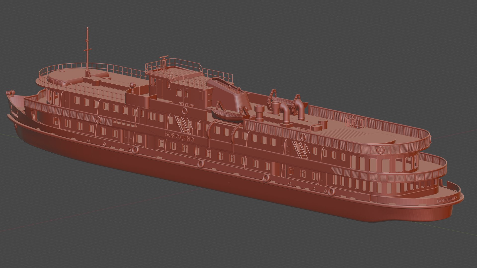 Motor Ship Borodino Project 305 3D Model - TurboSquid 2224801