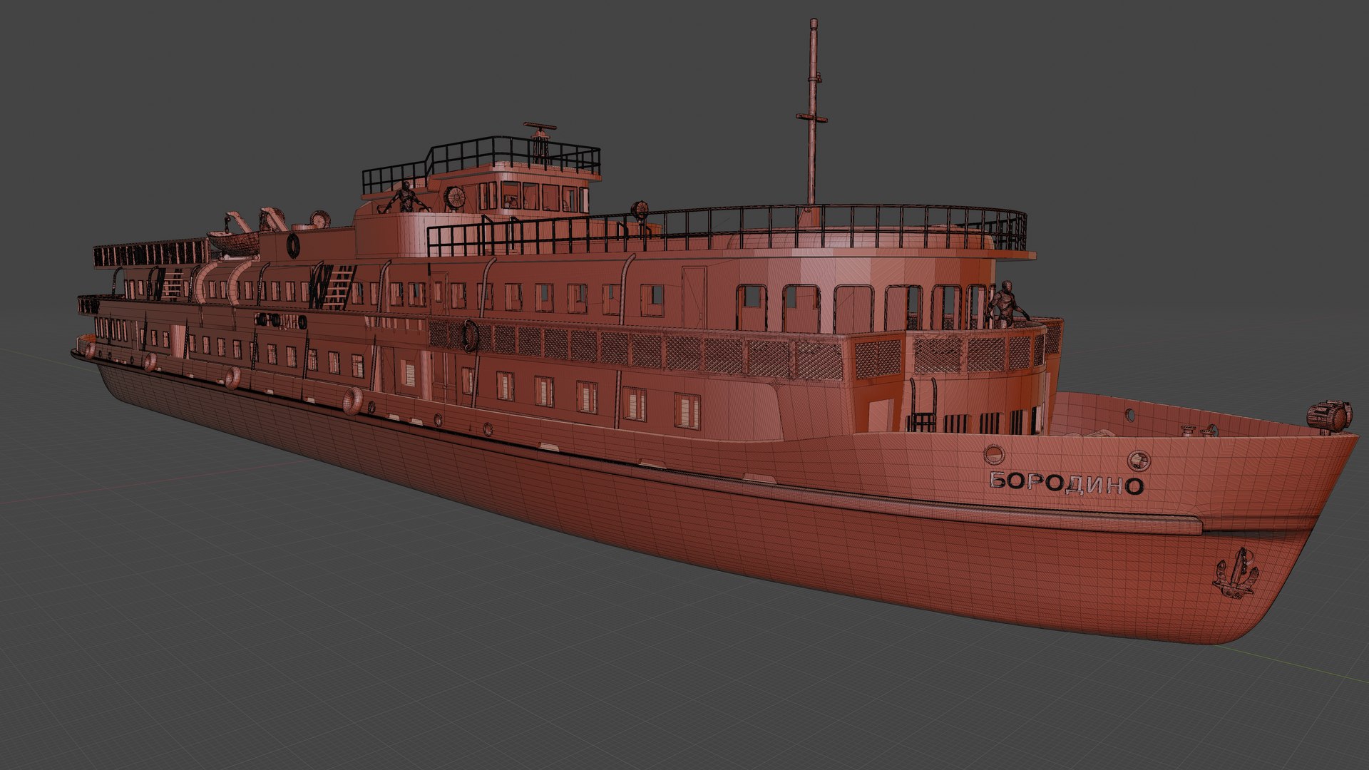 Motor Ship Borodino Project 305 3D Model - TurboSquid 2224801