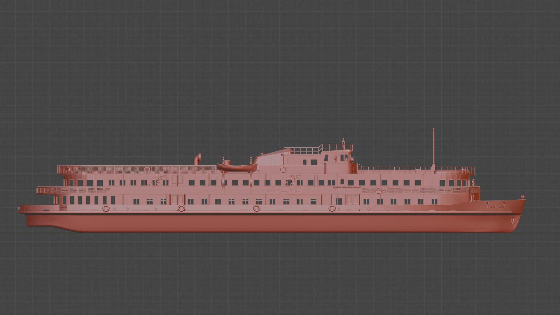Motor Ship Borodino Project 305 3D Model - TurboSquid 2224801
