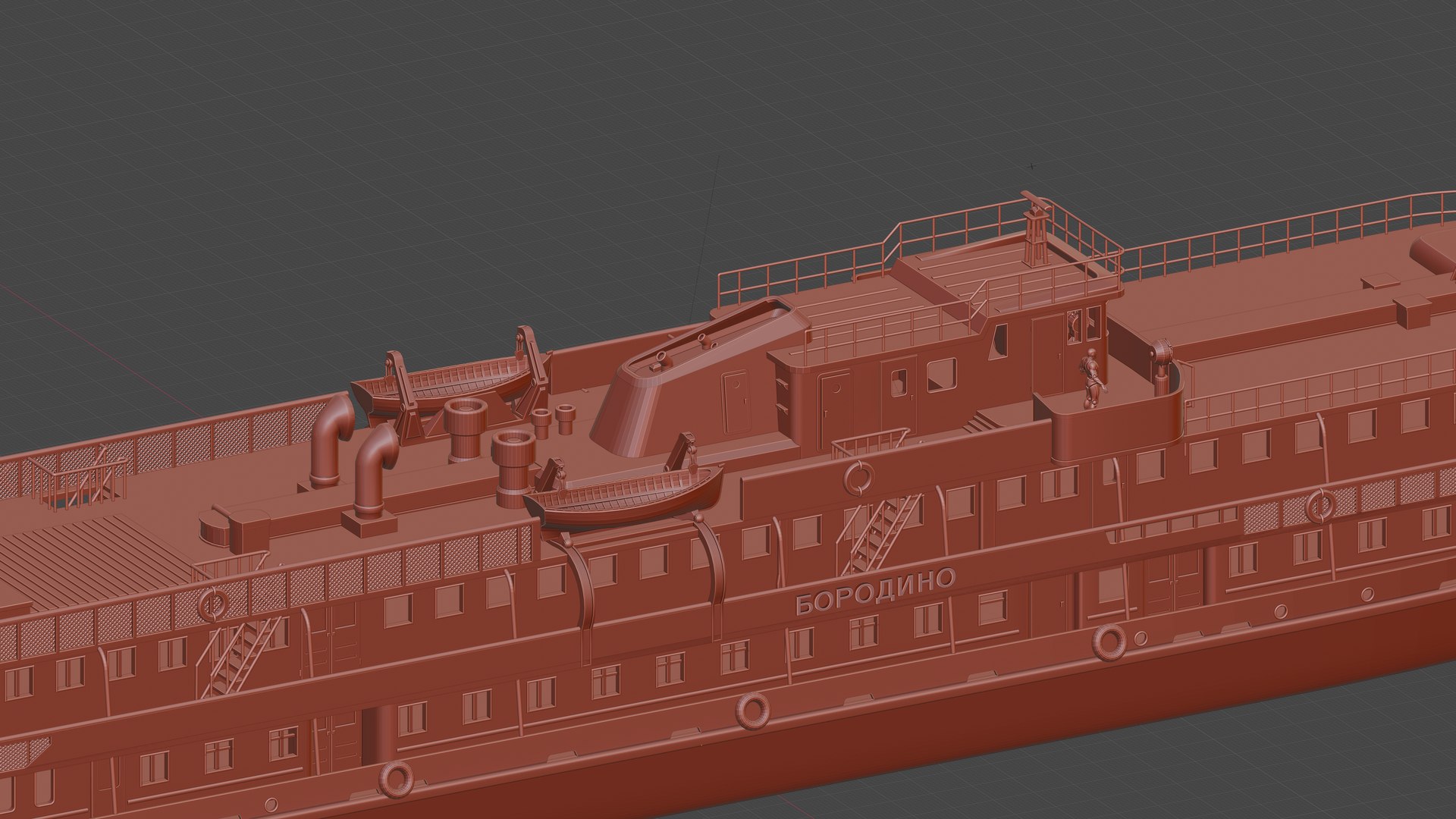 Motor Ship Borodino Project 305 3D Model - TurboSquid 2224801