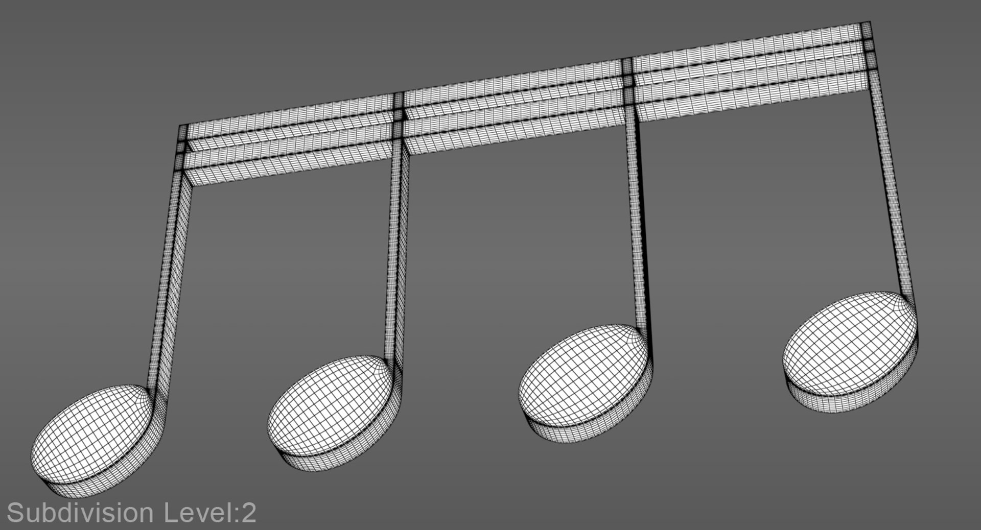 3d model musical notes symbols