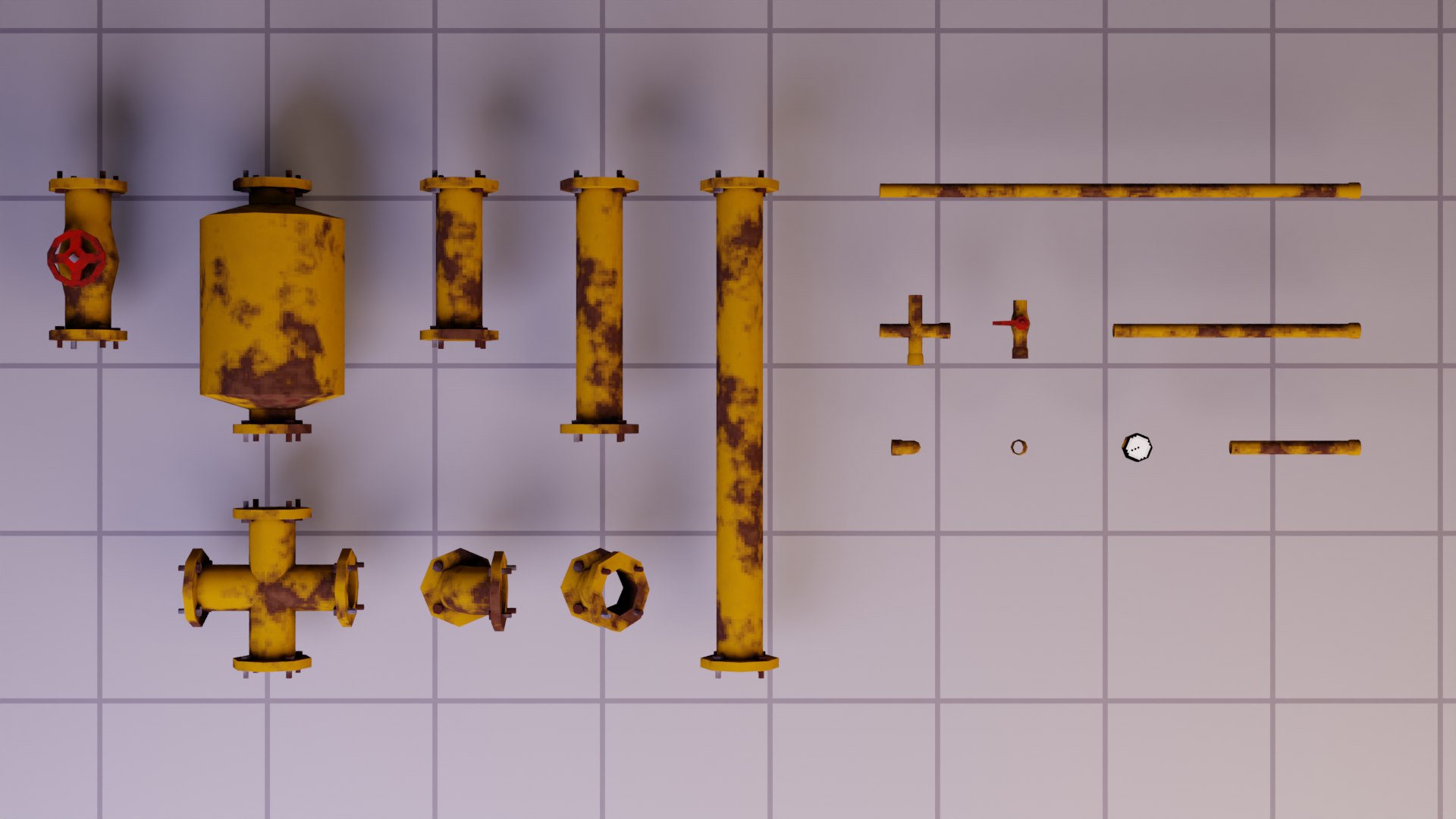 3D Lowpoly Pipes - TurboSquid 2064075