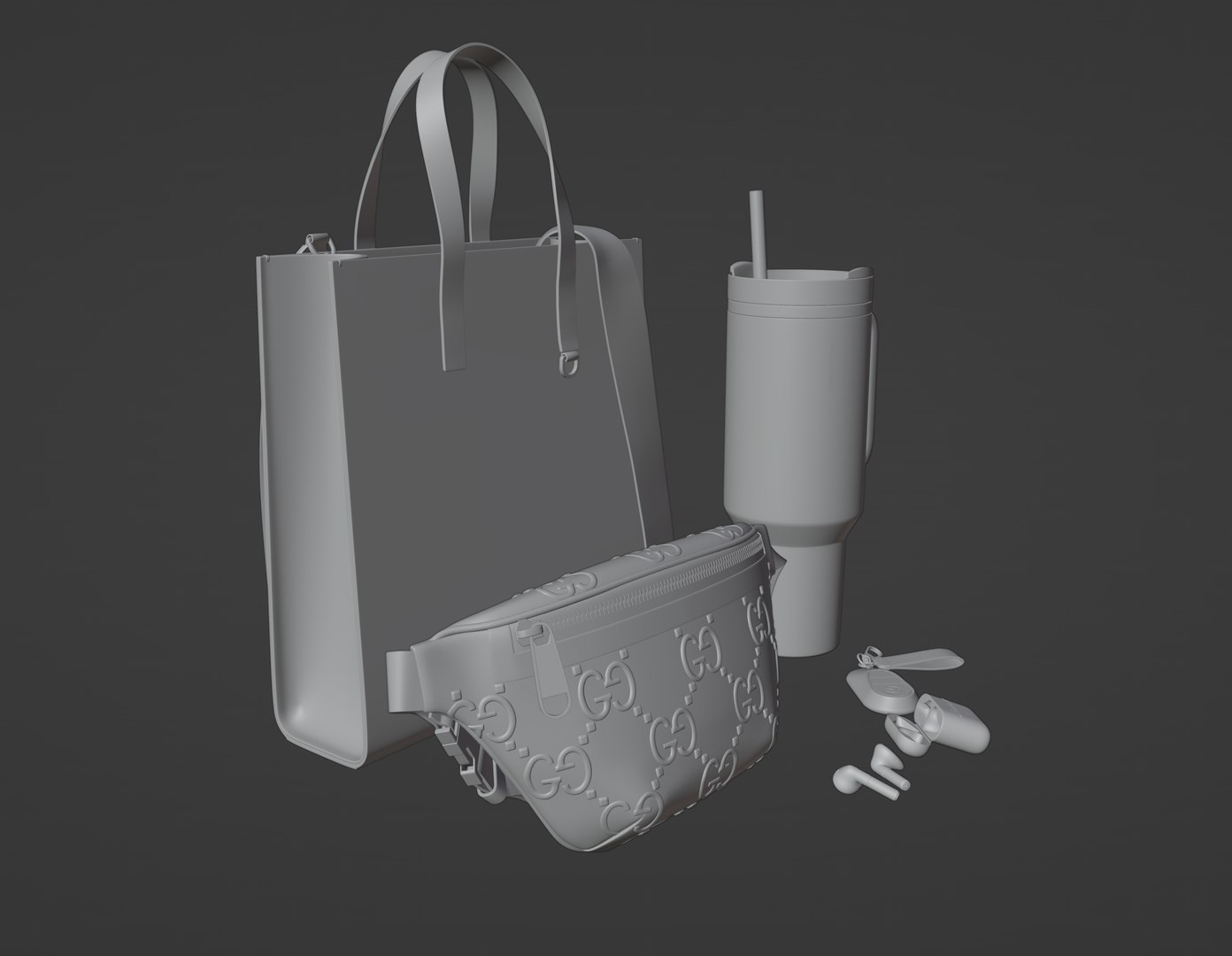 3D Men Accessories Set Model - TurboSquid 2319598