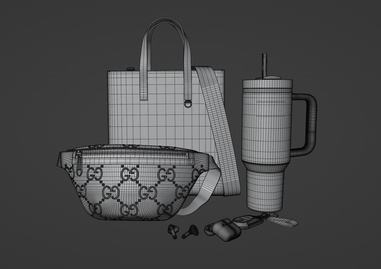 3D Men Accessories Set Model - TurboSquid 2319598