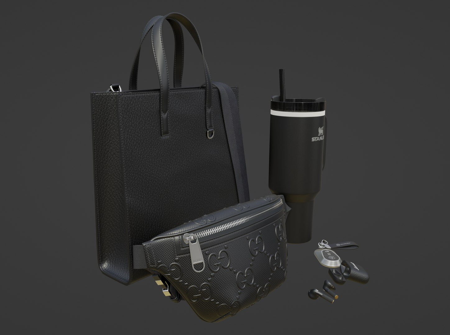 3D Men Accessories Set Model - TurboSquid 2319598