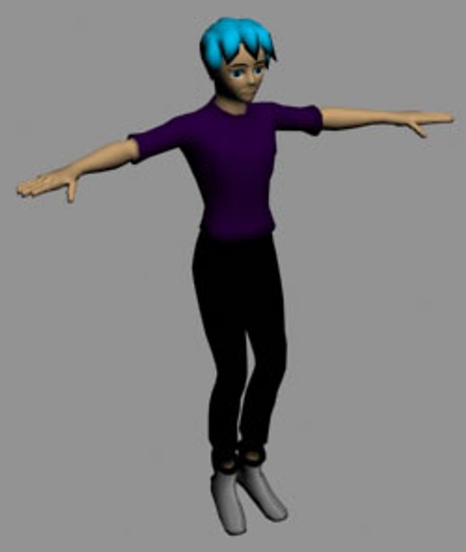 Free Rpg Anime Character Set 3d Model