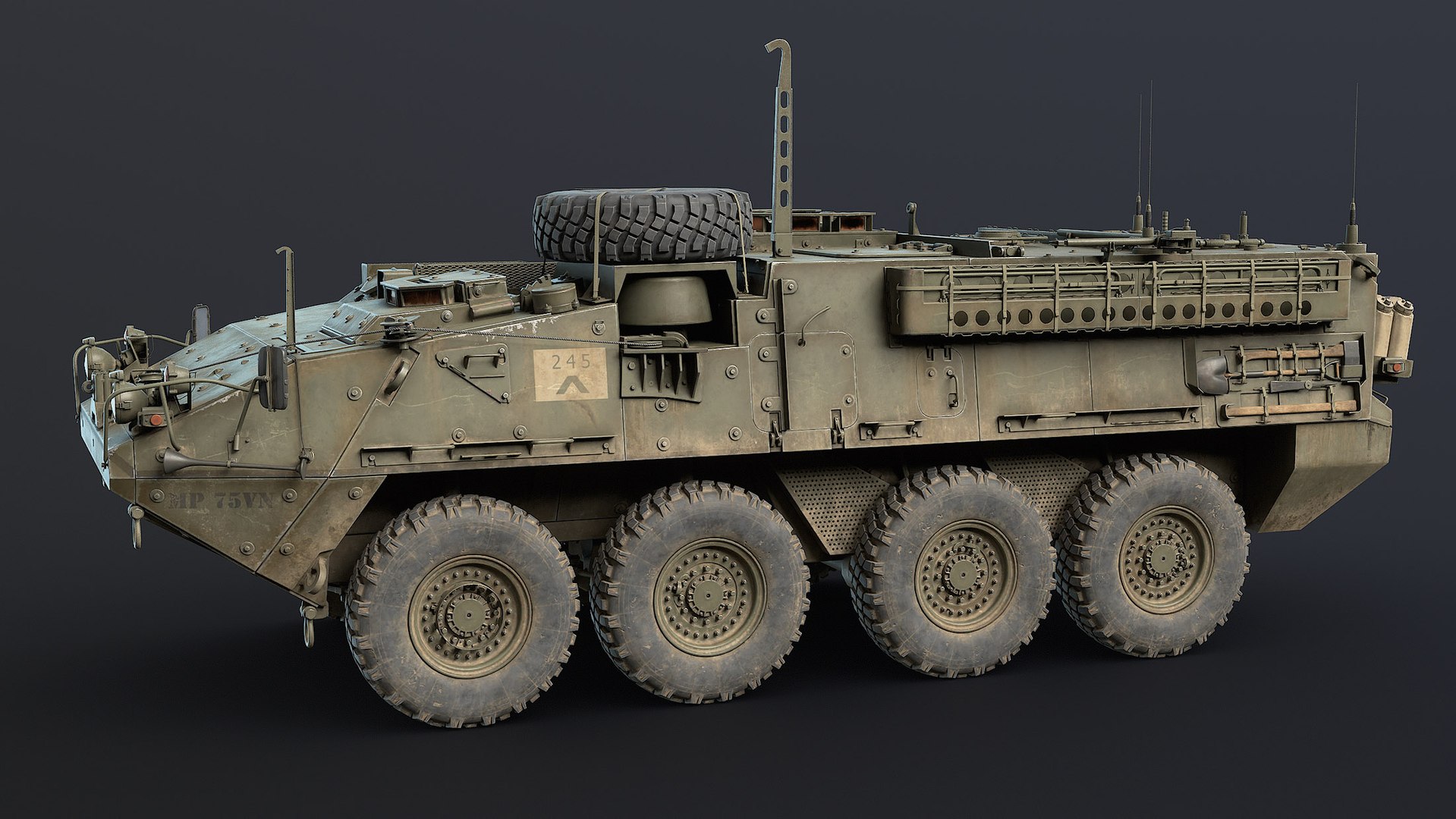 3D M1126 Stryker Unarmed Model - TurboSquid 2383641
