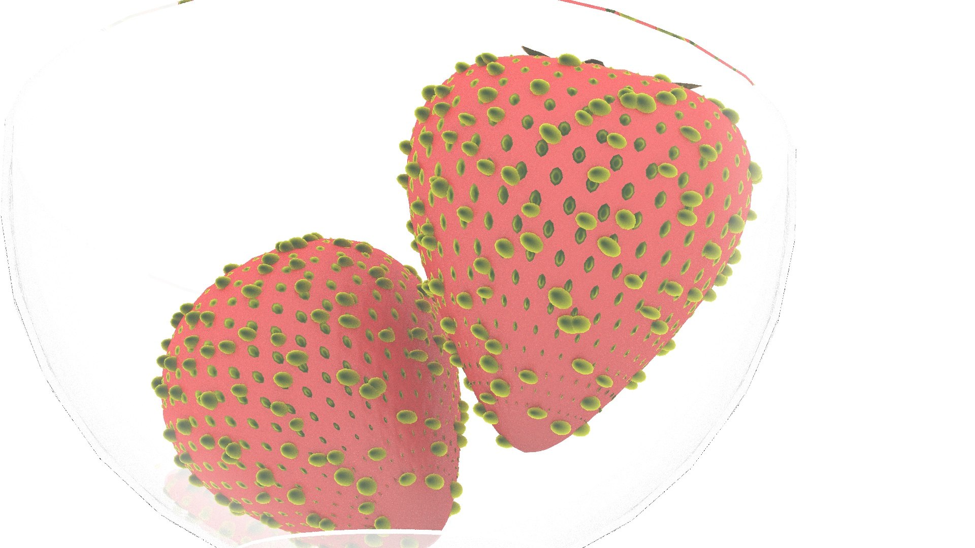 3D Model Berry Set Strawberry Blueberry - TurboSquid 1632663