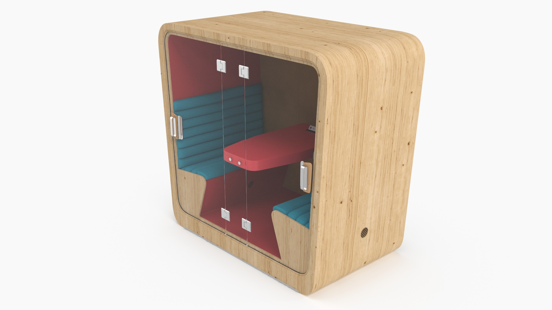 3D Model Wooden Cube Meeting Pod - TurboSquid 2206780