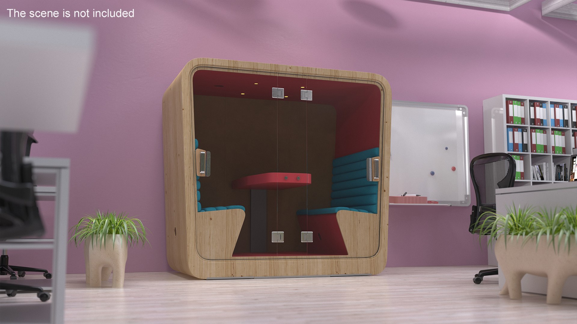 3D Model Wooden Cube Meeting Pod - TurboSquid 2206780