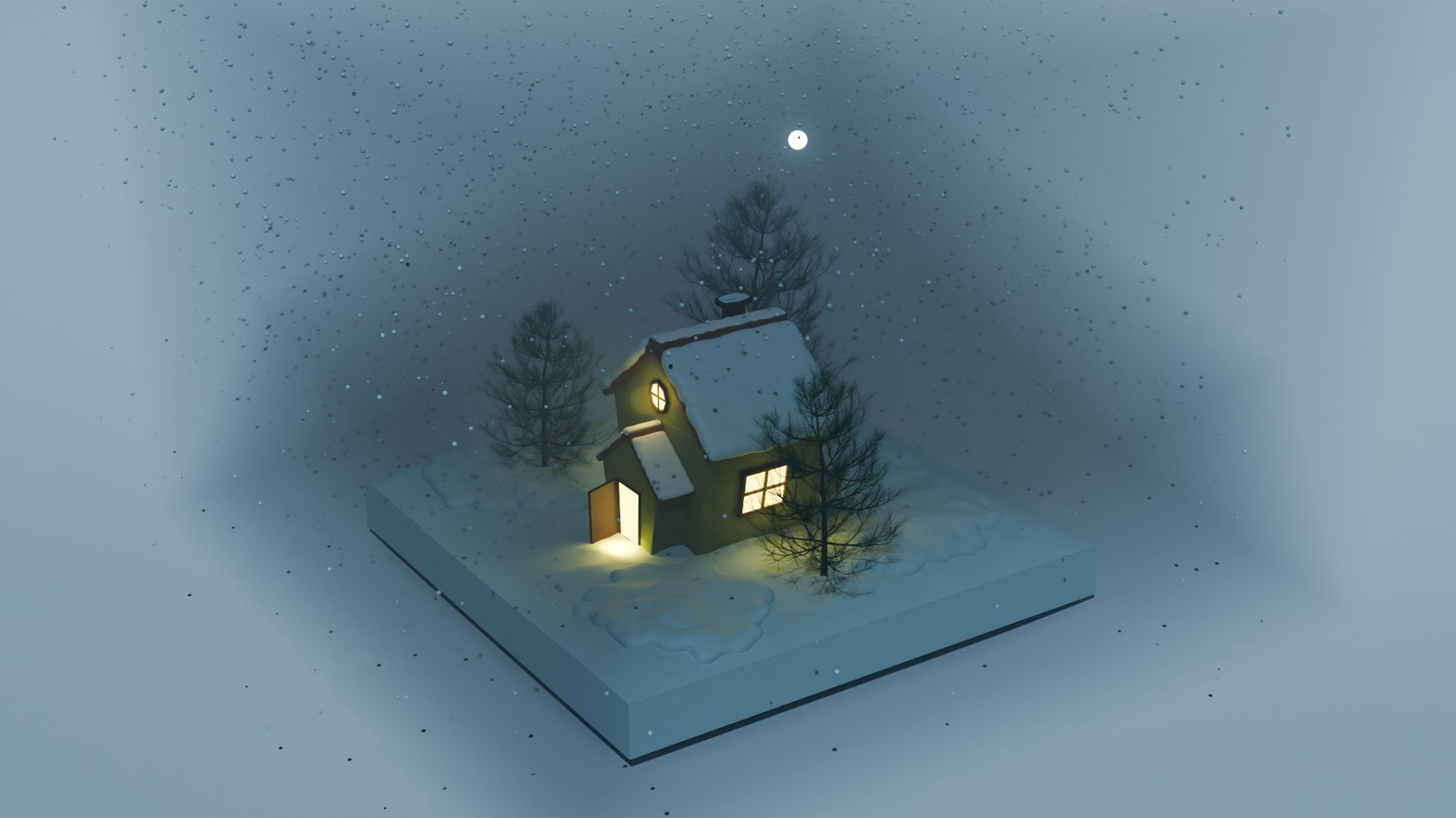 Free Winter Snow House Animated Model - TurboSquid 2161702