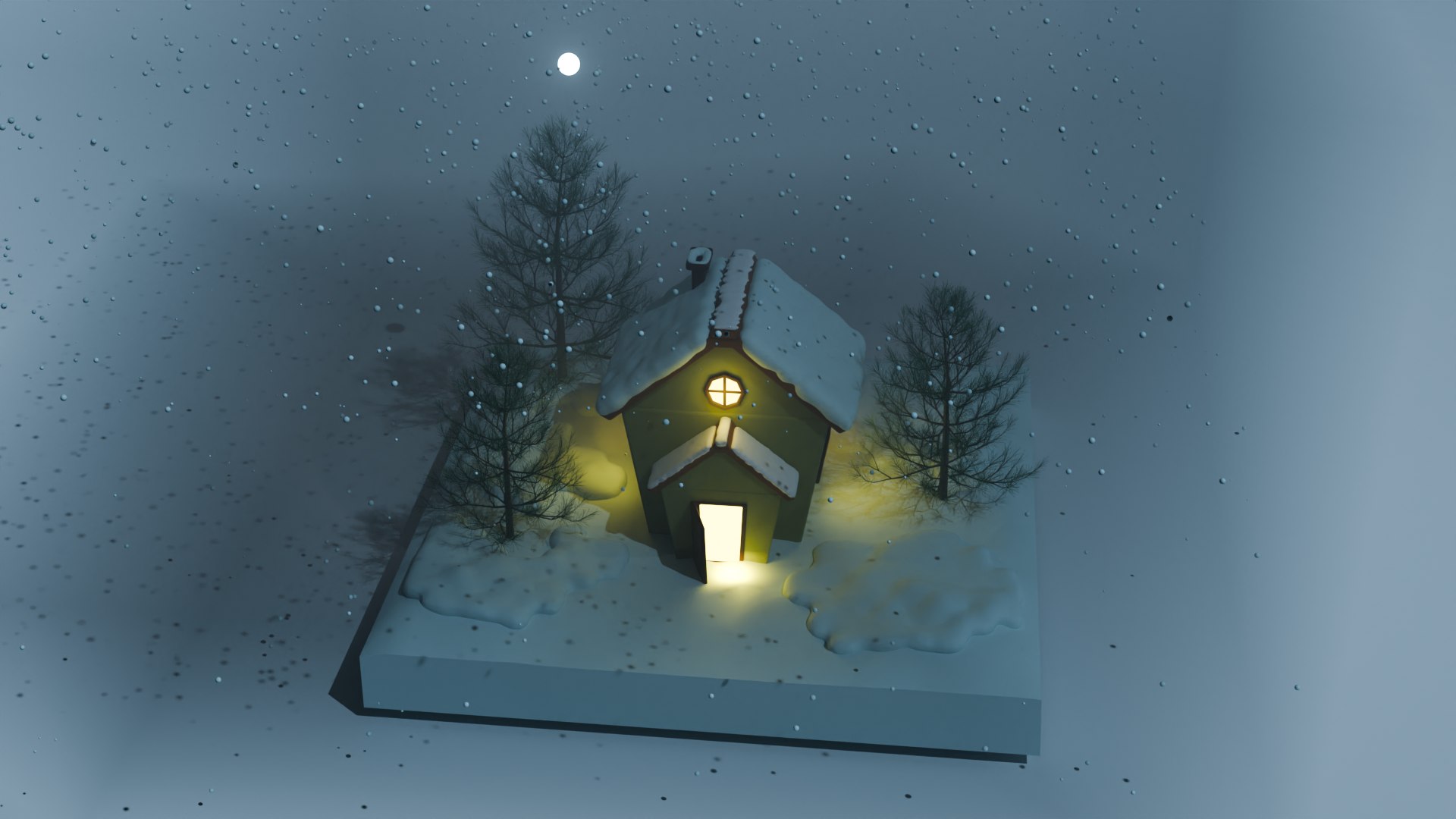 Free Winter Snow House Animated Model - TurboSquid 2161702