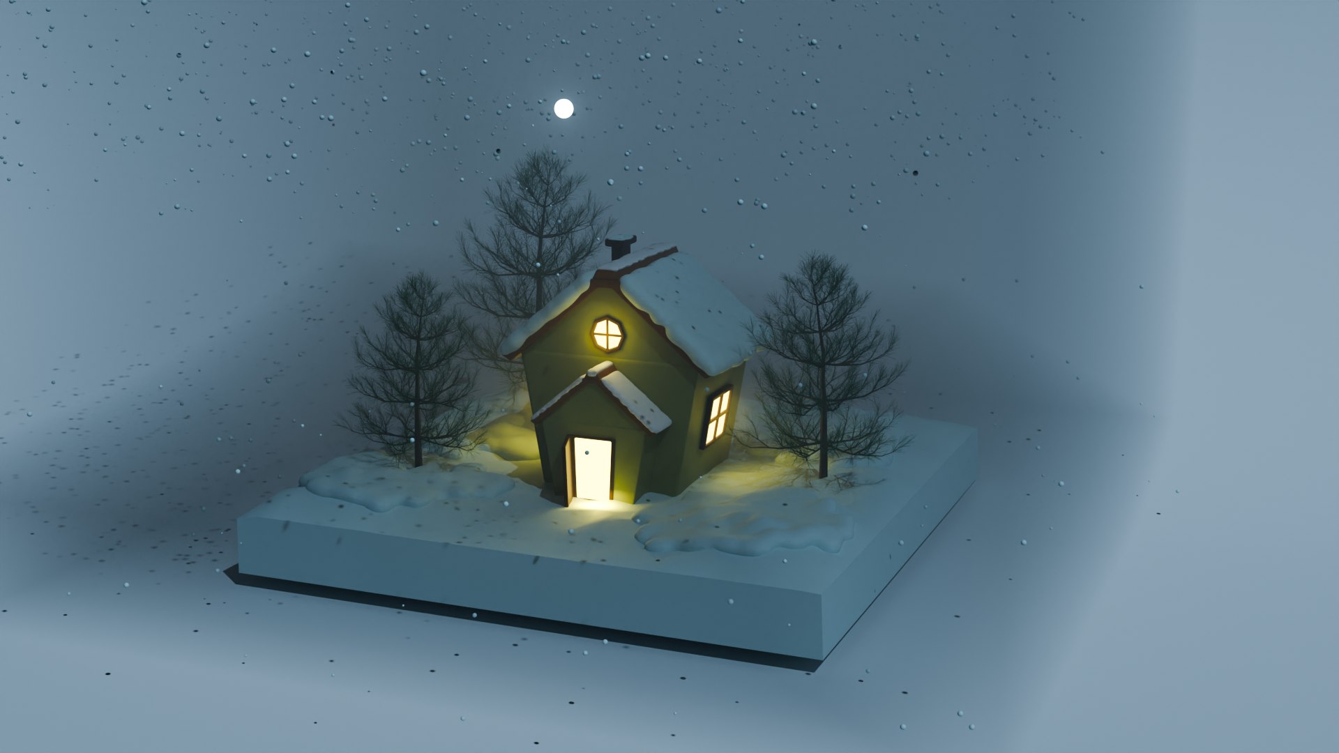 Free Winter Snow House Animated Model - TurboSquid 2161702