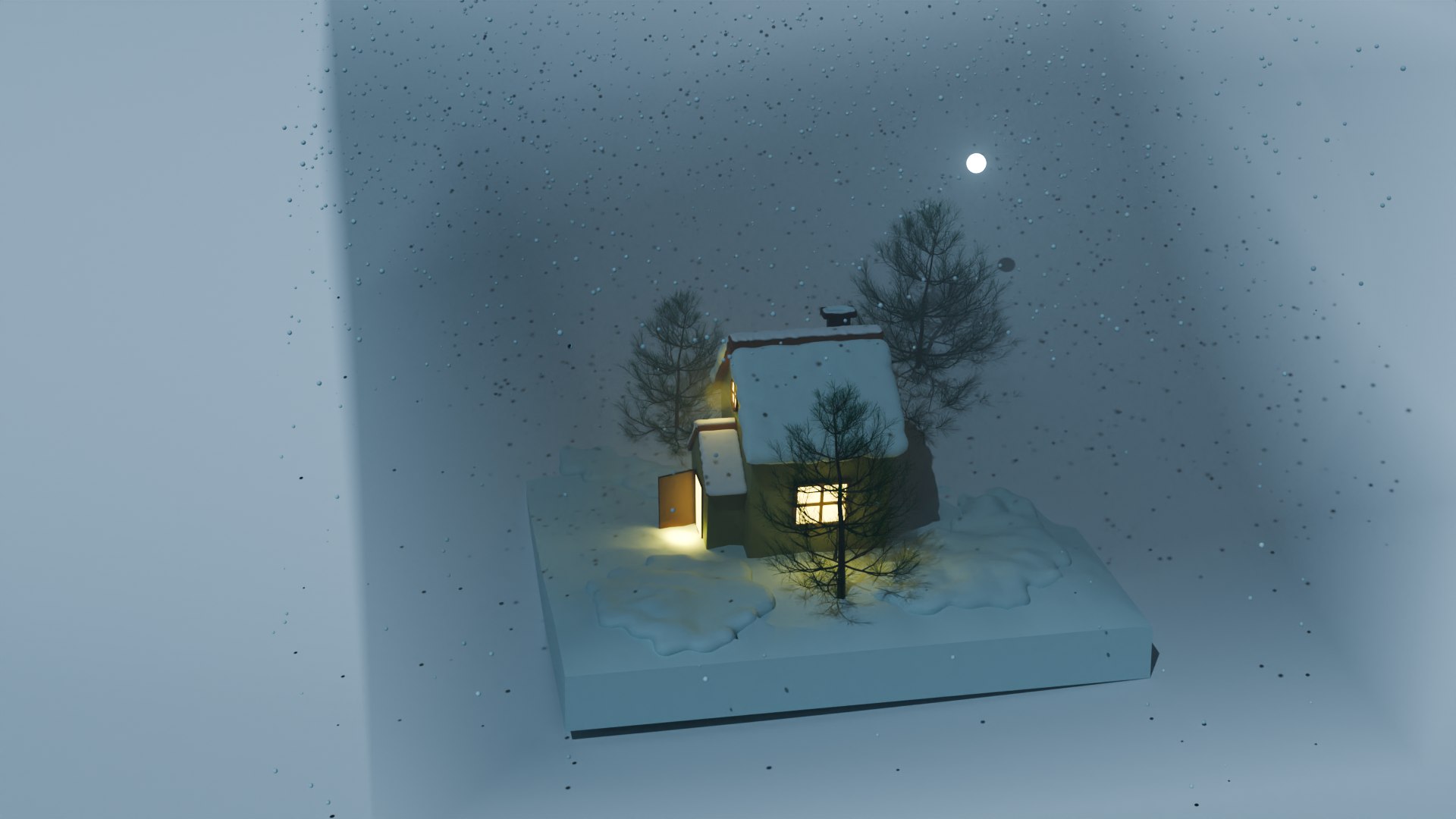 Free Winter Snow House Animated Model - TurboSquid 2161702