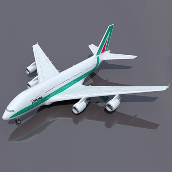 3d airbus a380 44 airline model
