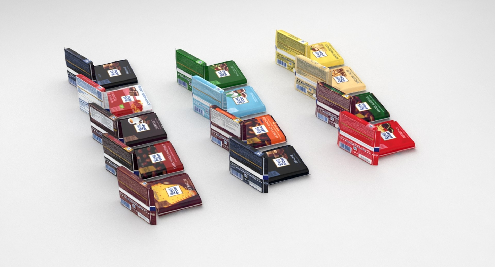 3D Ritter Sport Model - TurboSquid 1177460