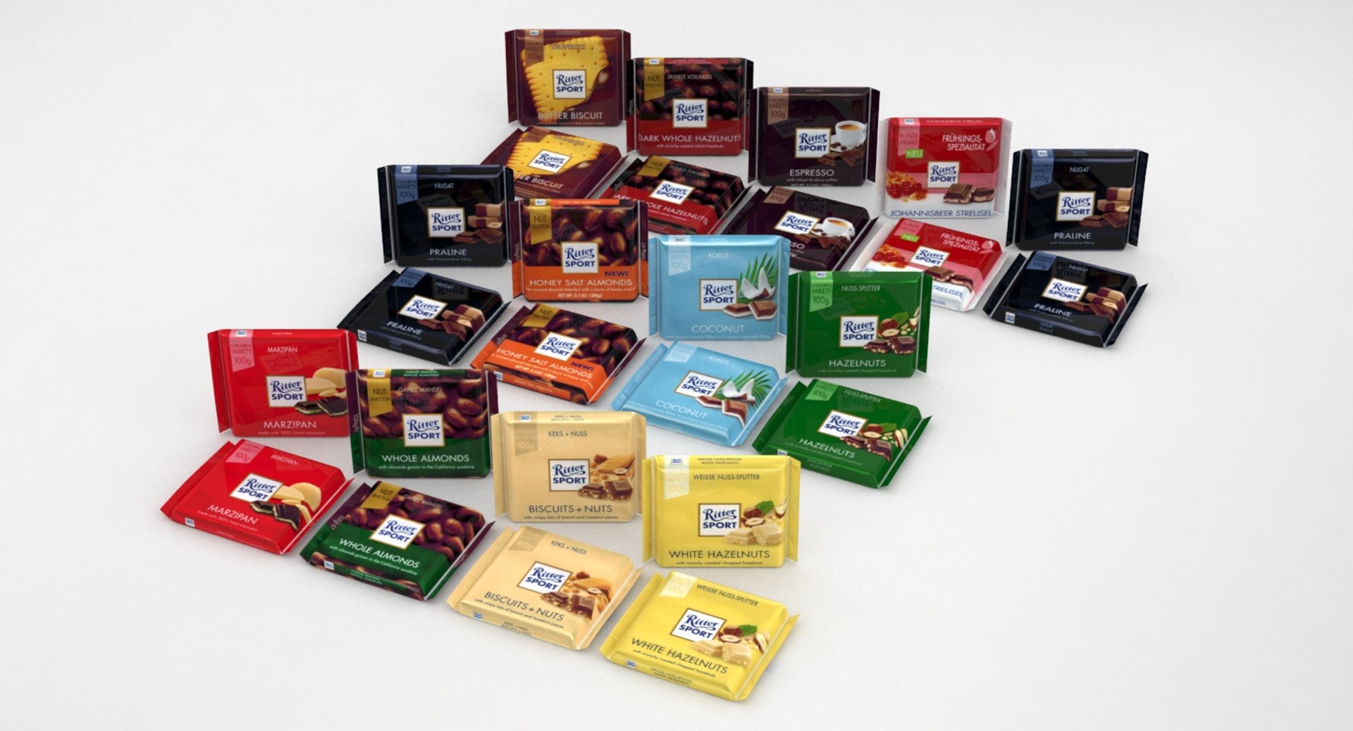 3D Ritter Sport Model - TurboSquid 1177460