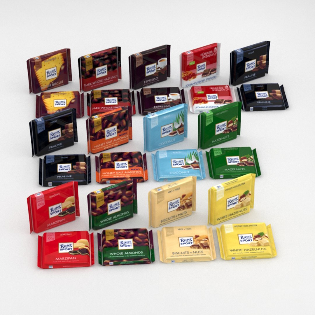 3D Ritter Sport Model - TurboSquid 1177460