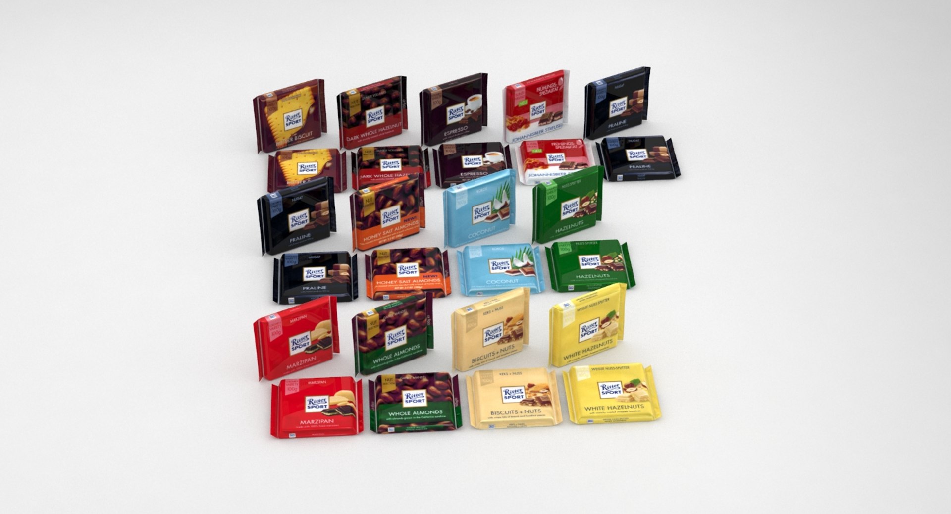 3D Ritter Sport Model - TurboSquid 1177460