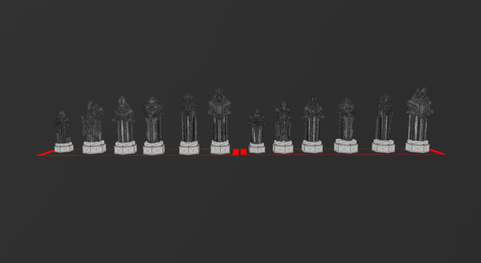 3D Knight - Crusader V2 Chess Set - 12 Chess Pieces Model - TurboSquid 2057516