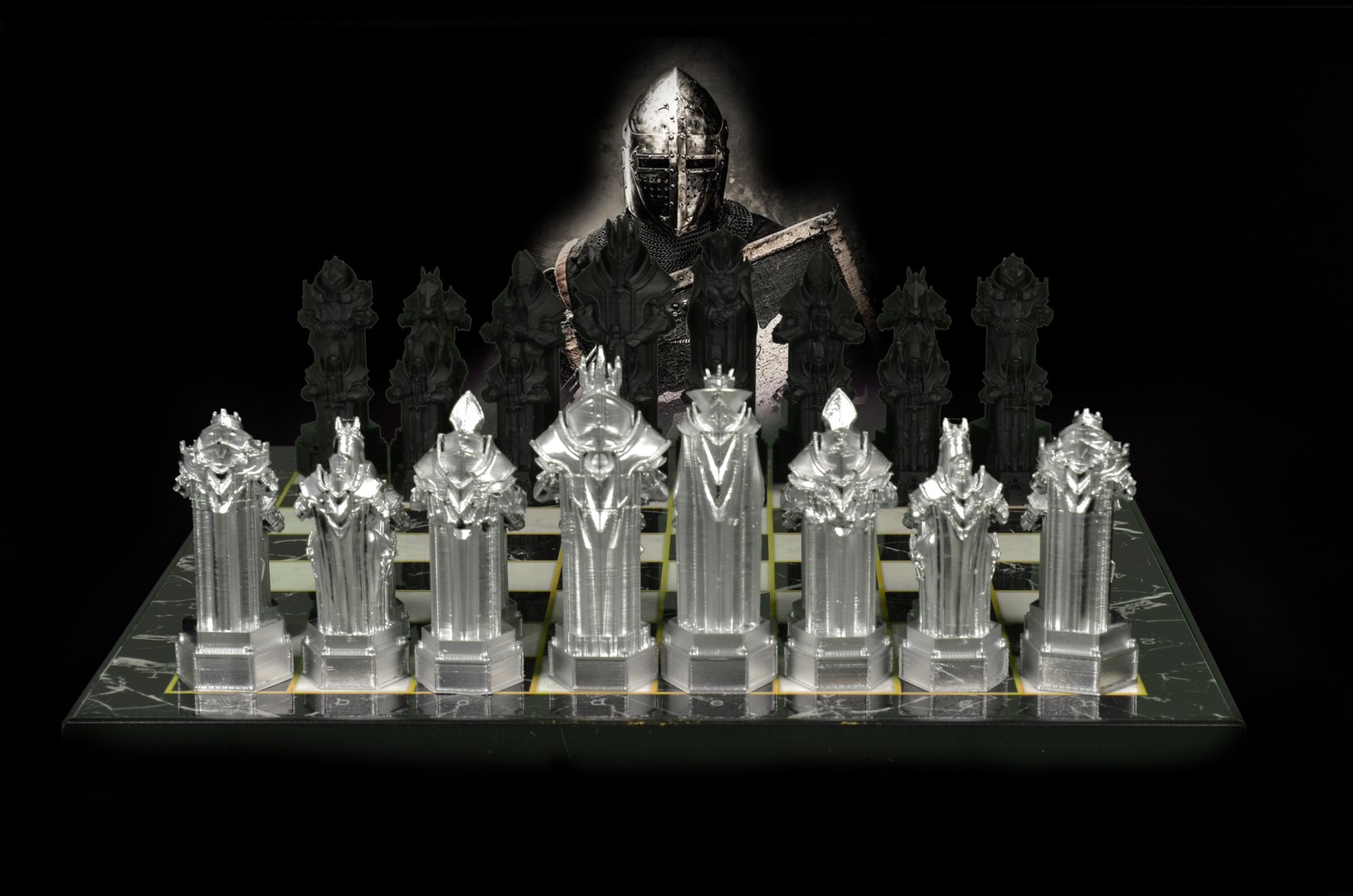 3D Knight - Crusader V2 Chess Set - 12 Chess Pieces Model - TurboSquid ...