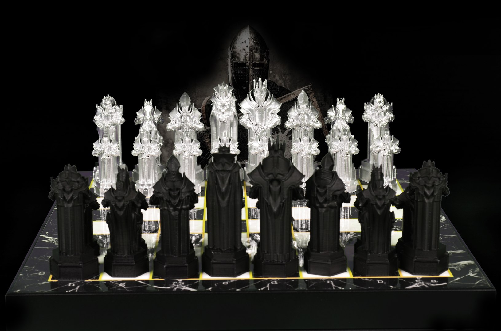 3D Knight - Crusader V2 Chess Set - 12 Chess Pieces Model - TurboSquid ...
