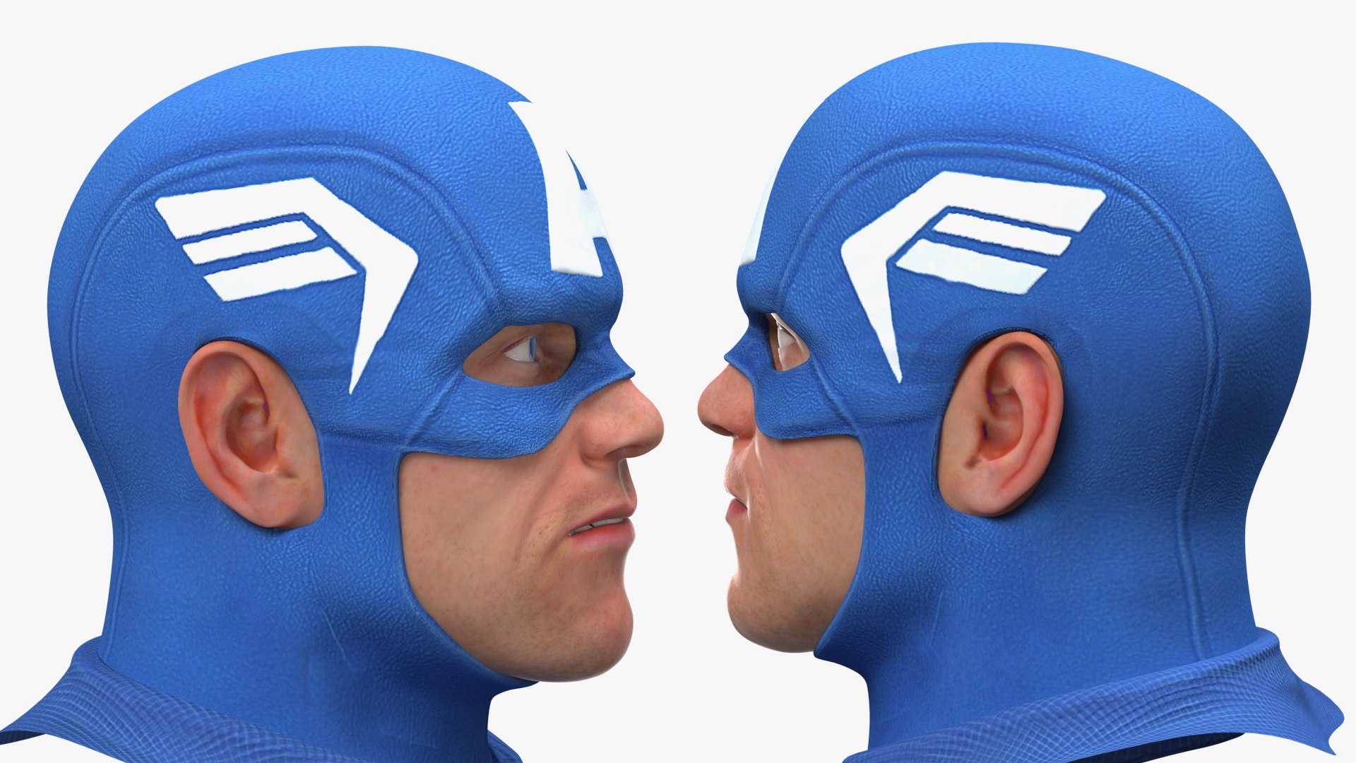 3D Cartoon Captain America Head - TurboSquid 2058198