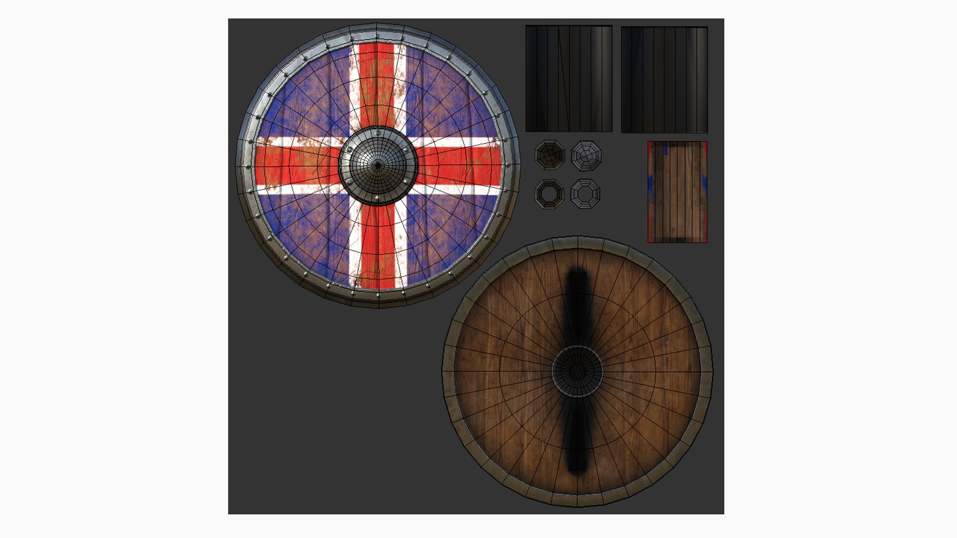 Viking Shield A09 Iceland - Character Weapon Design 3D Model ...
