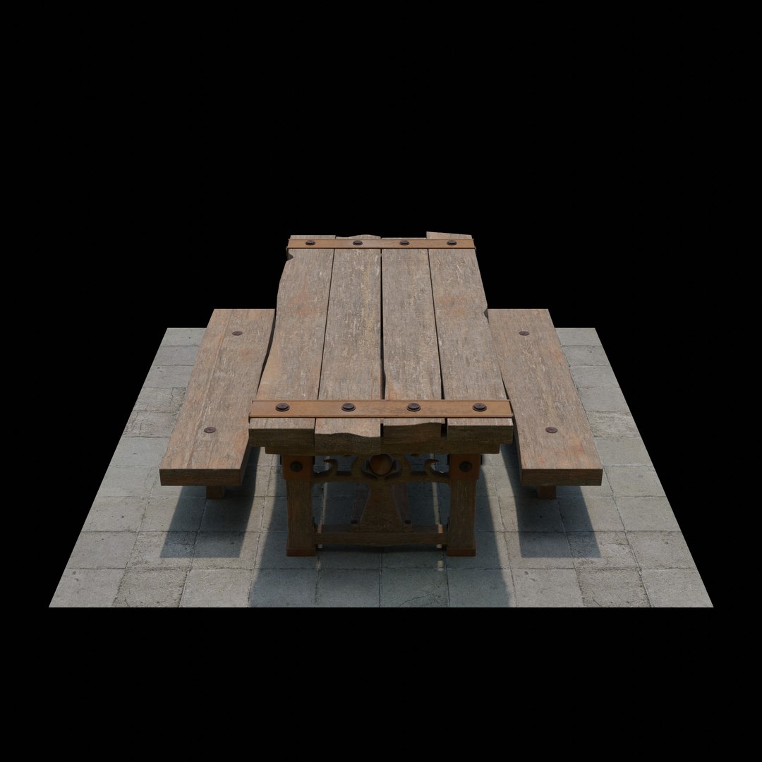 Wood Old Table 3D Model - TurboSquid 2052296