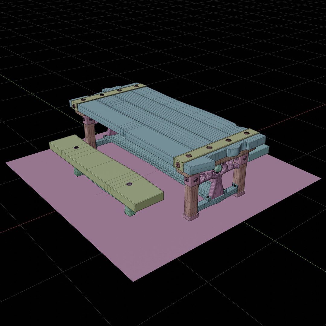 Wood Old Table 3D Model - TurboSquid 2052296