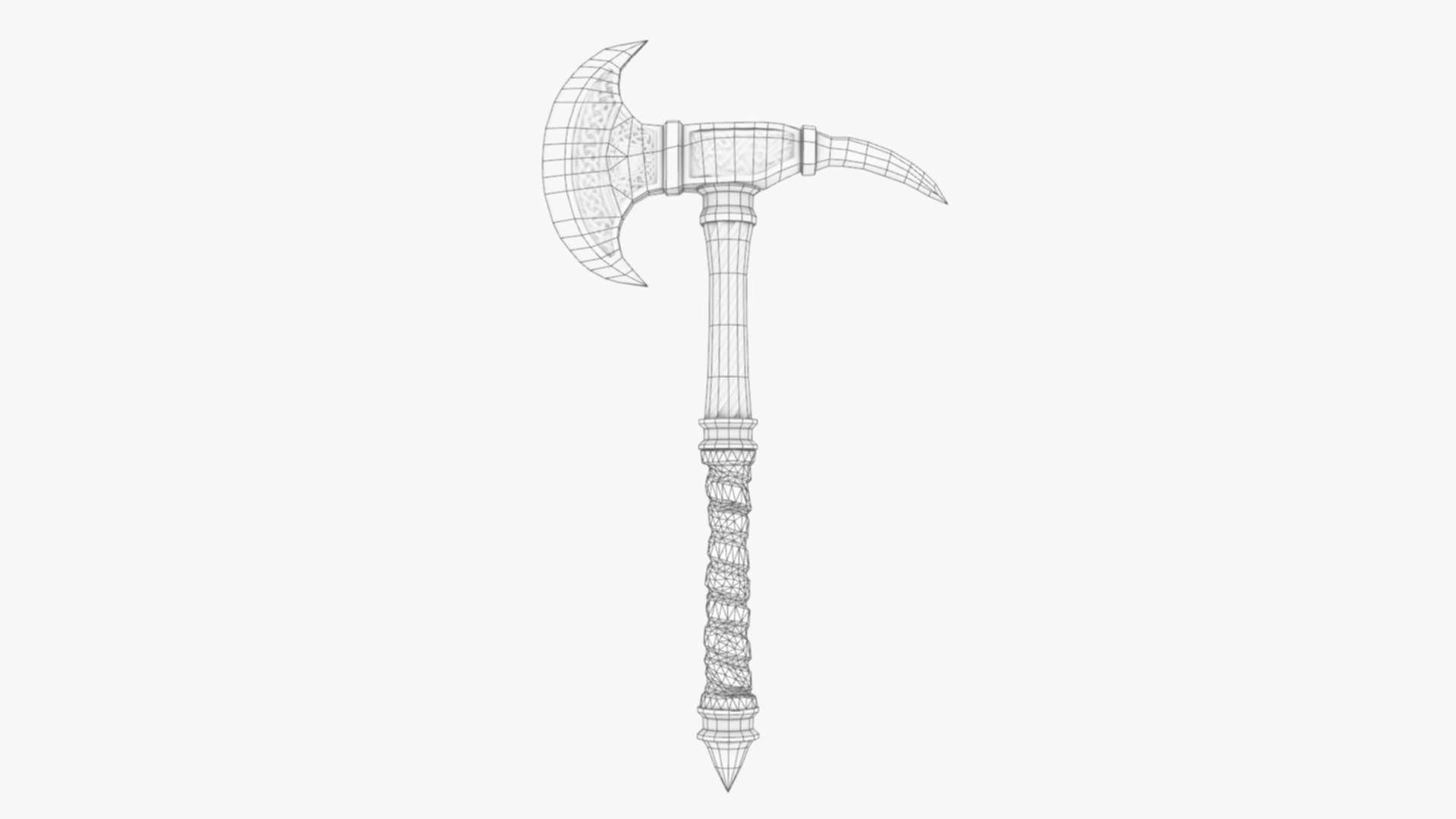 3D Model Fantasy Axe RPG Boarding Axe Viking One Handed Celtic ...